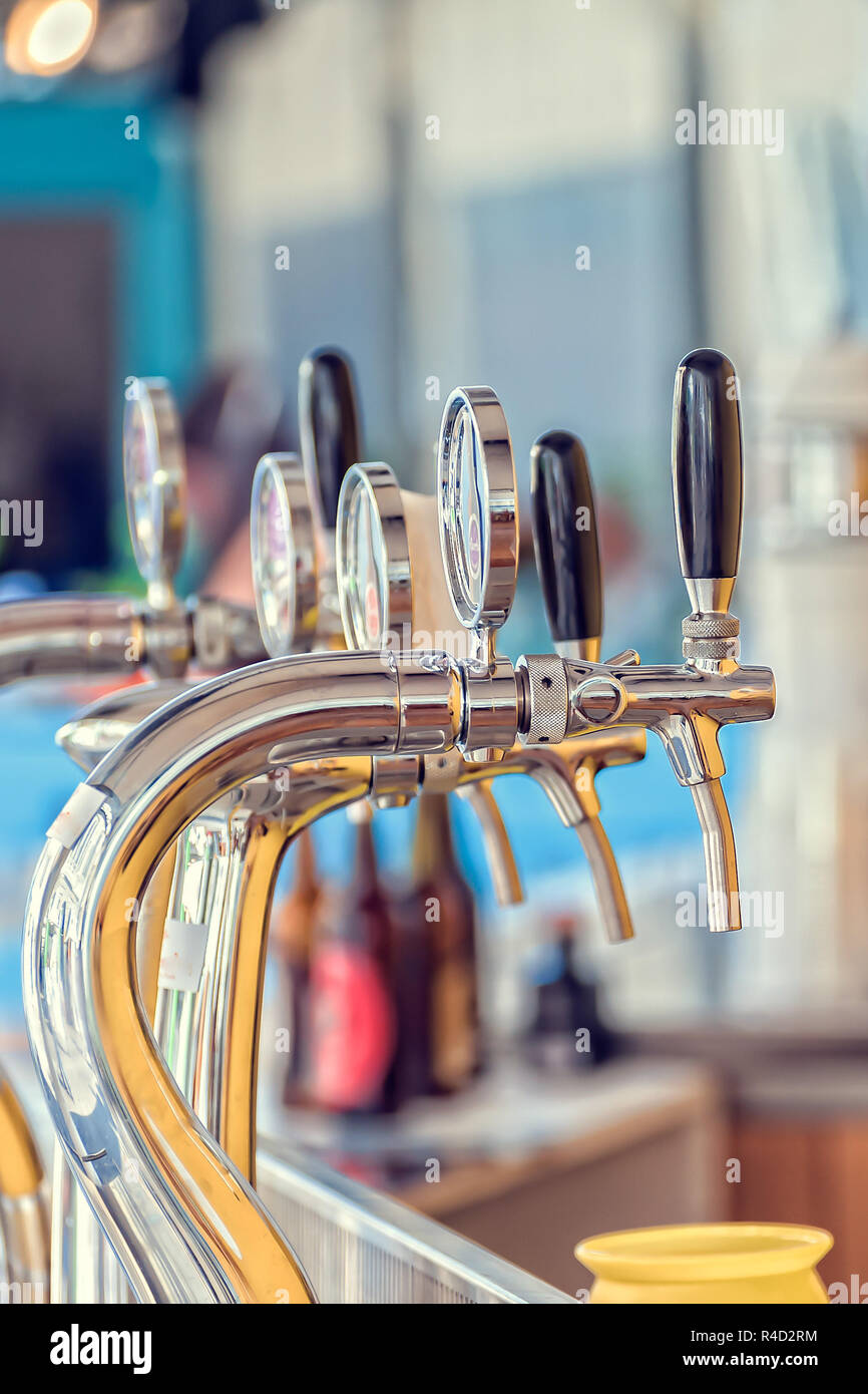 Stainless steel bar beer pump hi-res stock photography and images - Alamy