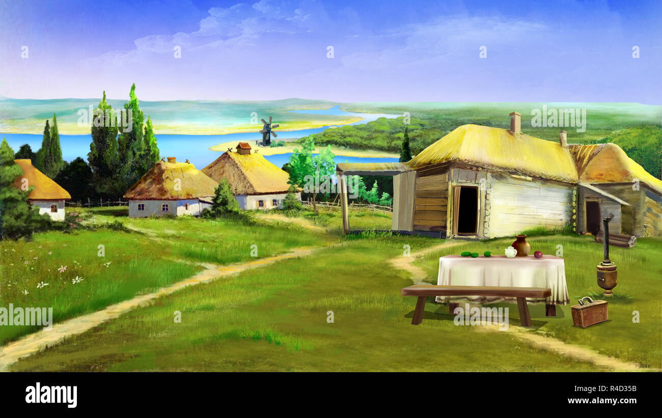 Old Traditional Village of Eastern Europe Stock Photo - Alamy