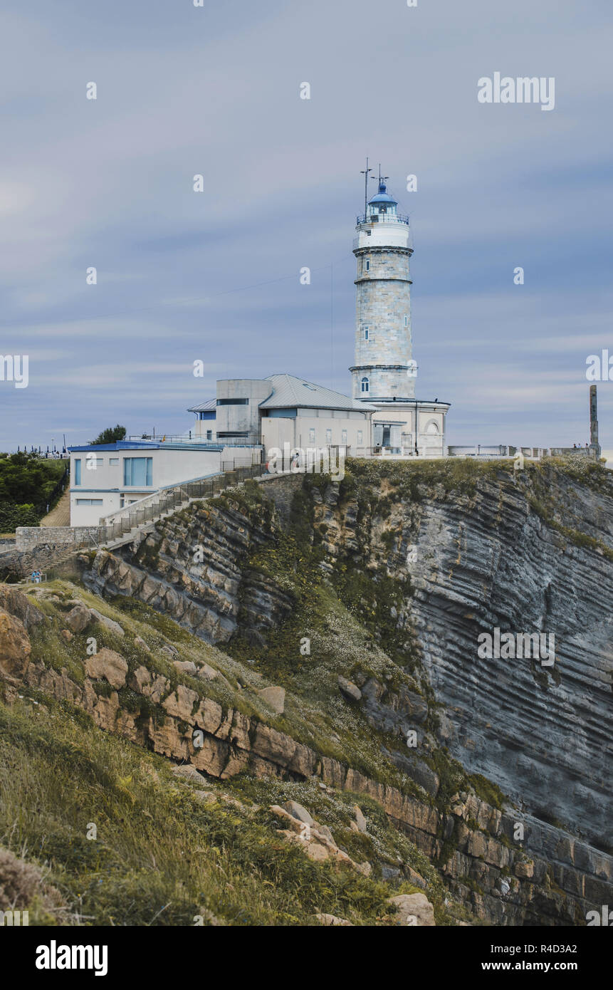 Faro Cabo Mayor lighthouse in Santander city Stock Photo - Alamy