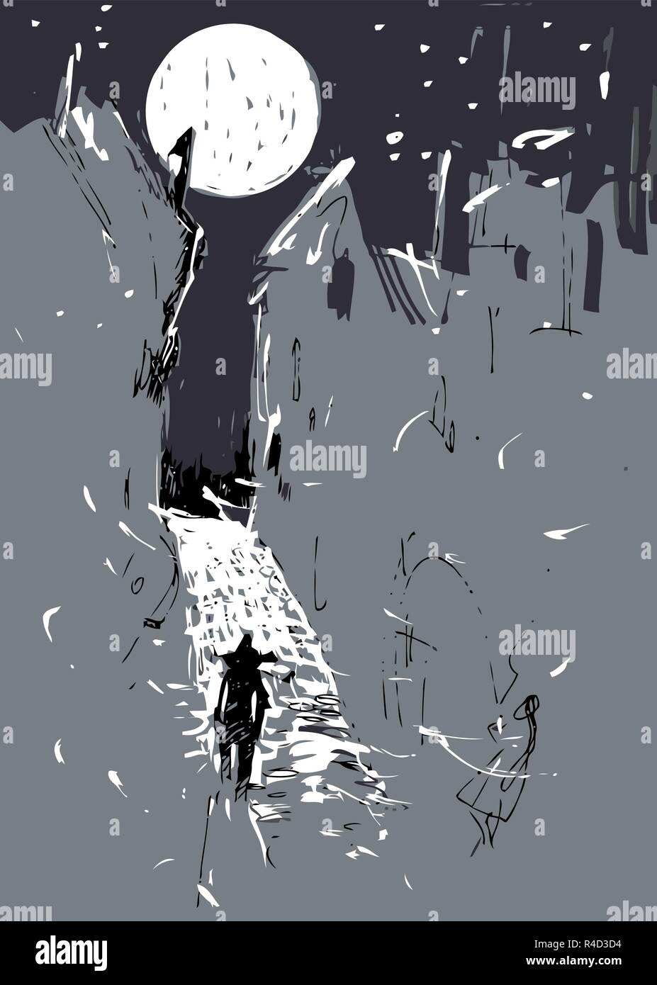 Wanderer Drawing High Resolution Stock Photography and Images - Alamy