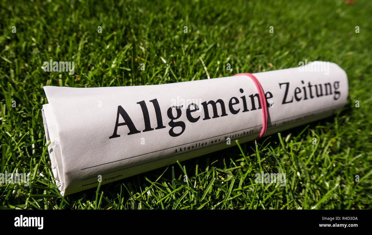 general newspaper (allgemeine zeitung) german Stock Photo - Alamy