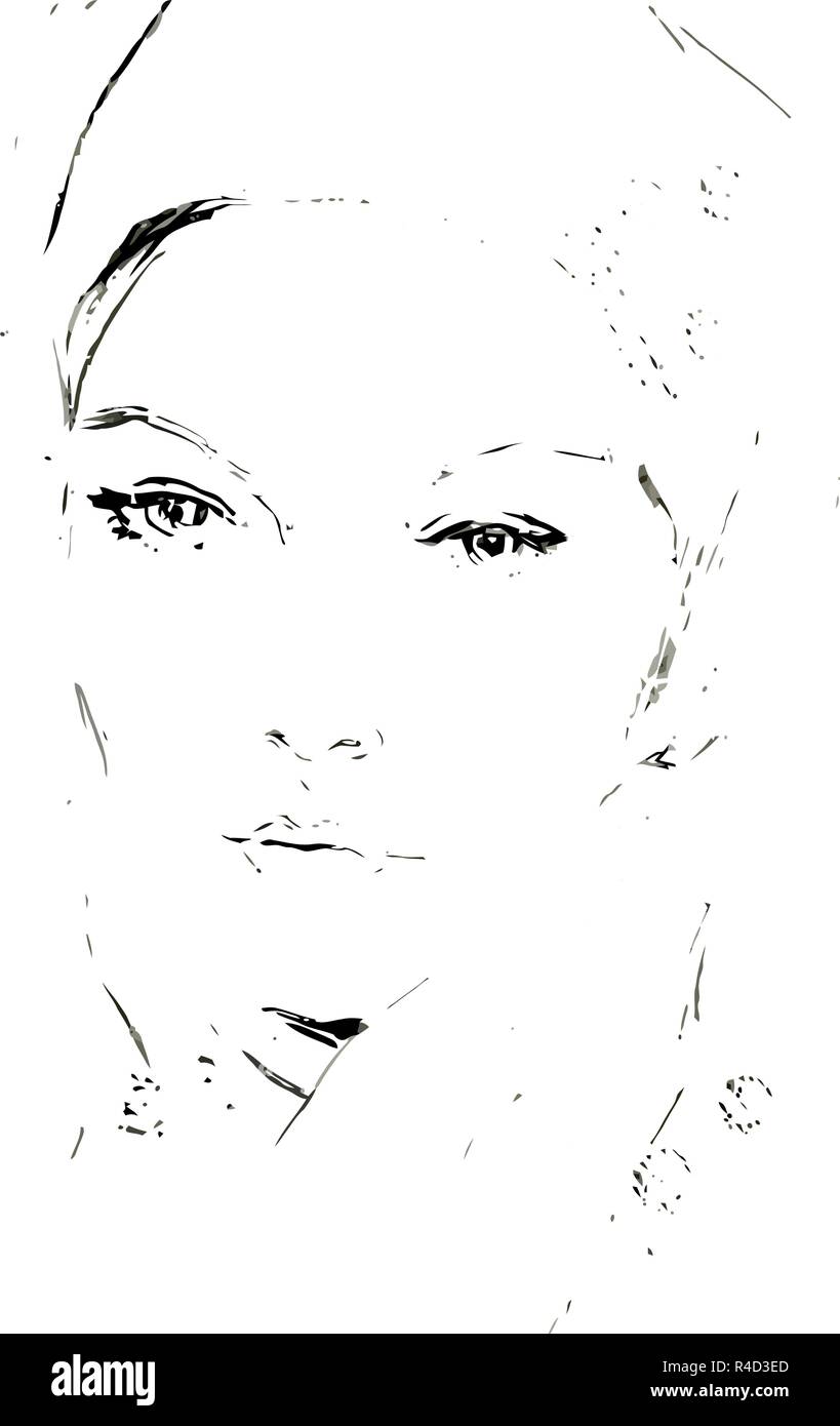 Portrait snow white Stock Vector Images - Alamy