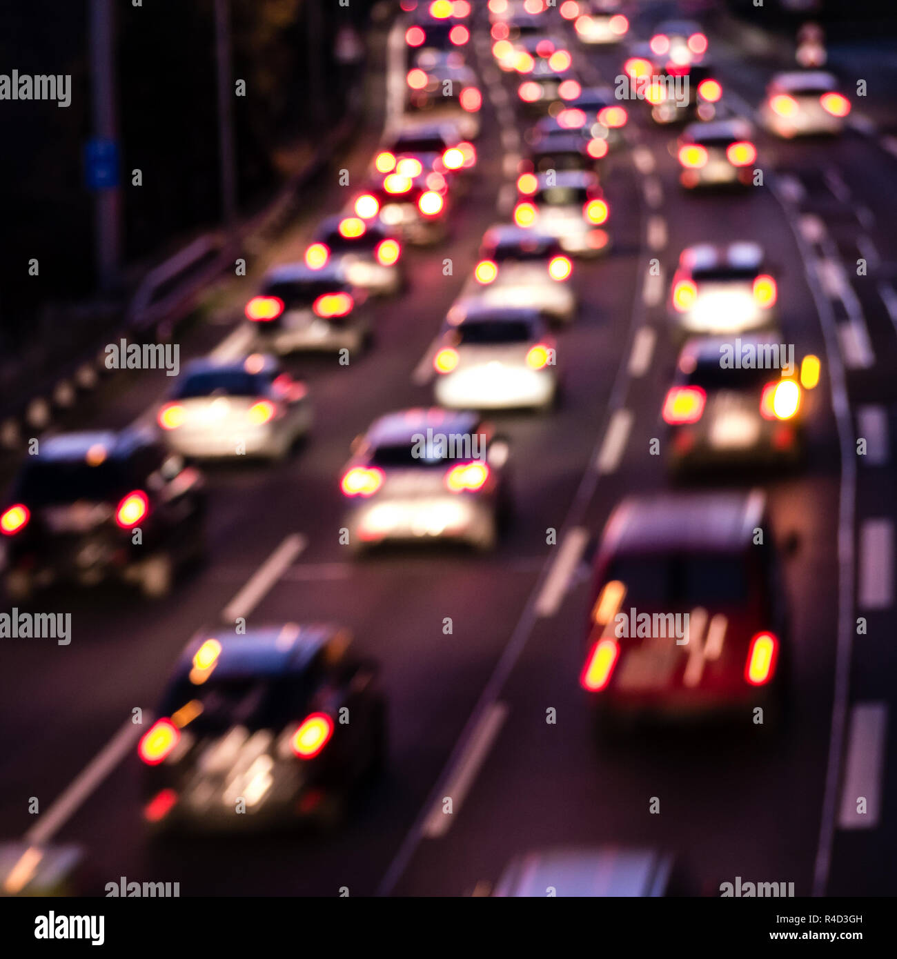 Moving cars on highway bokeh hi-res stock photography and images - Alamy