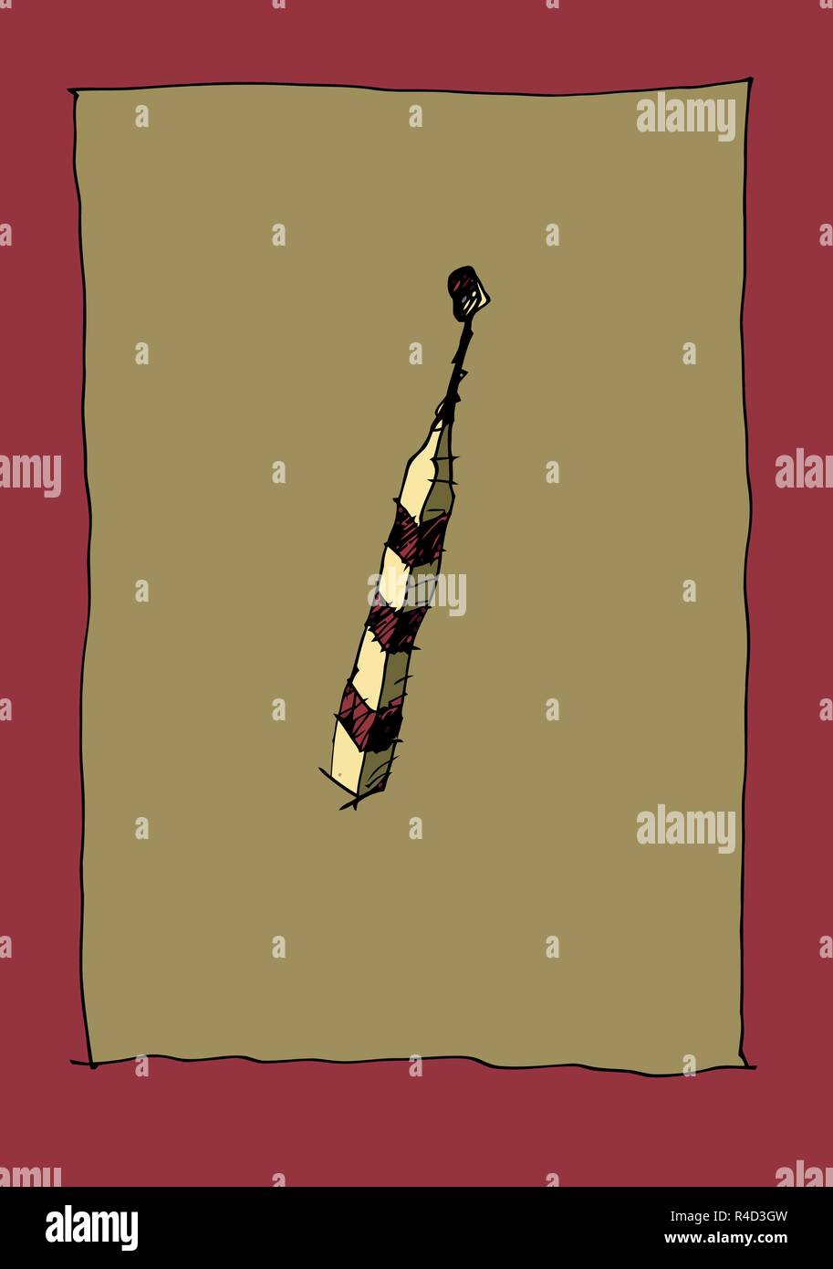 Burned Match - it is abstract ink-pen drawing and cartoon Stock Vector ...