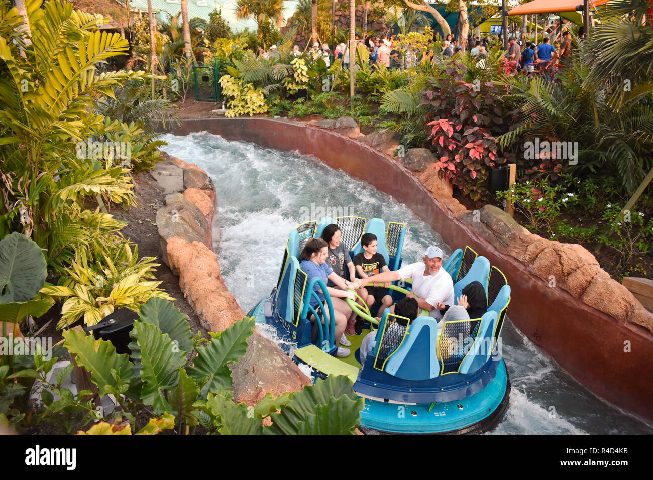 Orlando, Florida. November 19, 2018. People enjoying ride in Infinity ...