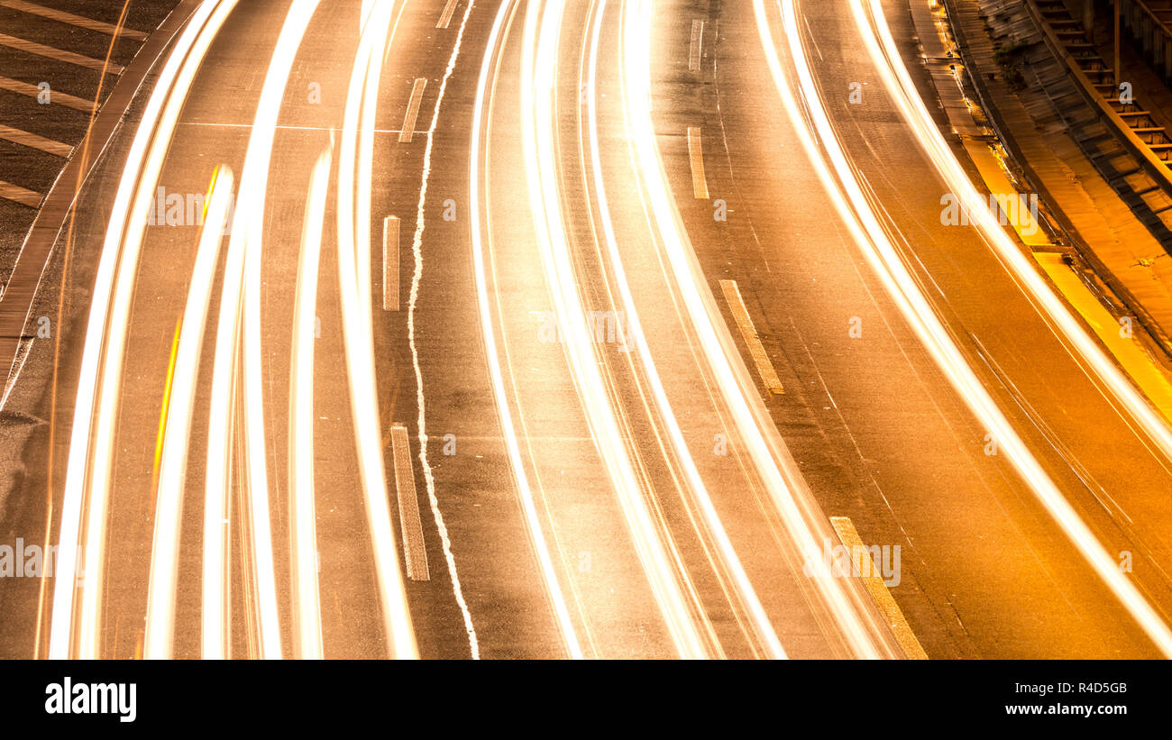 car lights on highway Stock Photo - Alamy