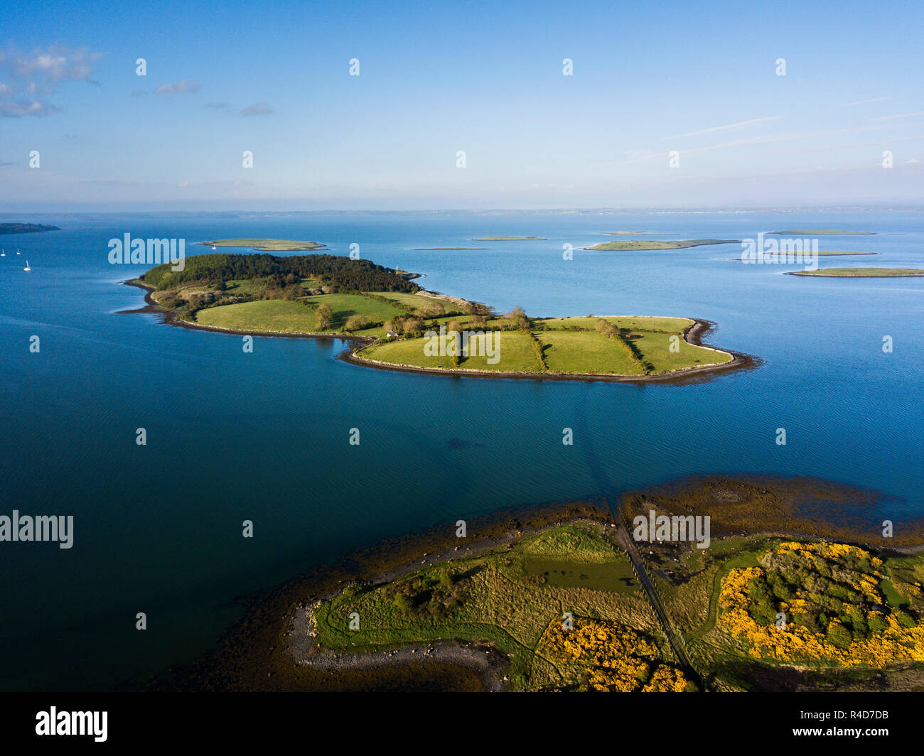 Strangford lough aerial hi-res stock photography and images - Alamy