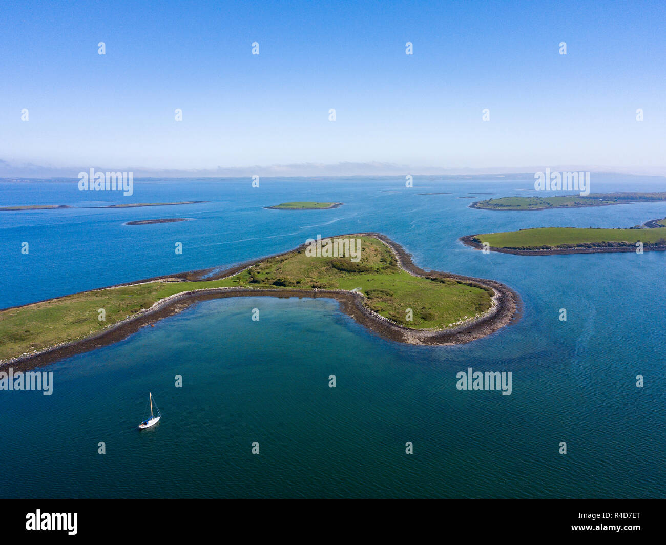 Strangford lough aerial co down northern ireland hi-res stock ...