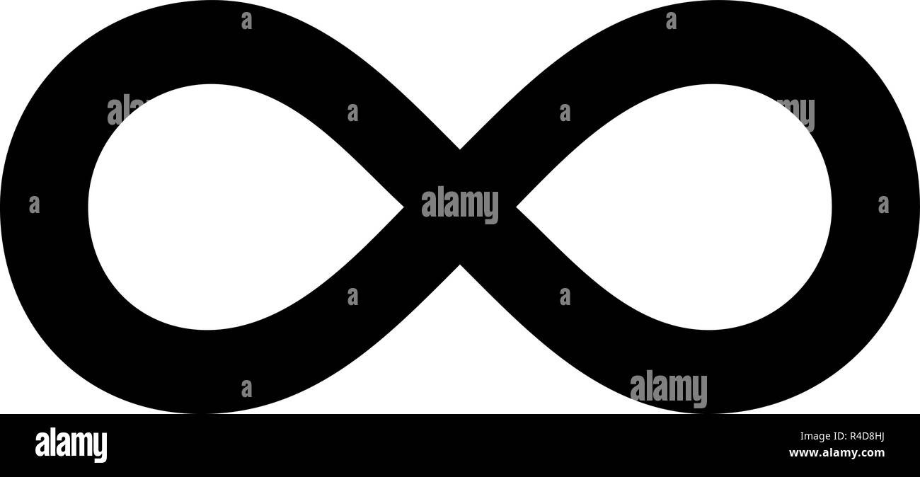 Infinity Symbol Outline Simple Illustration on White Background Stock ...