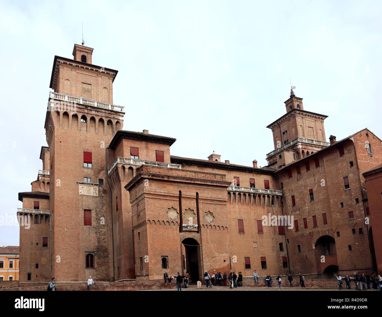 Ferrara, FE, Italy - November 3, 2018: Ancient Medieval castle called ...