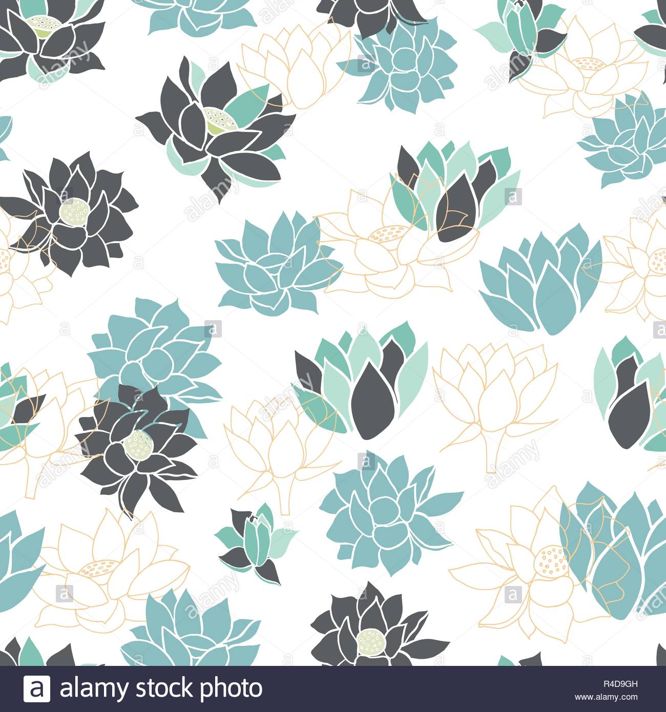 Elegant Blue Flower Line Pattern Stock Photos & Elegant Blue Flower ...