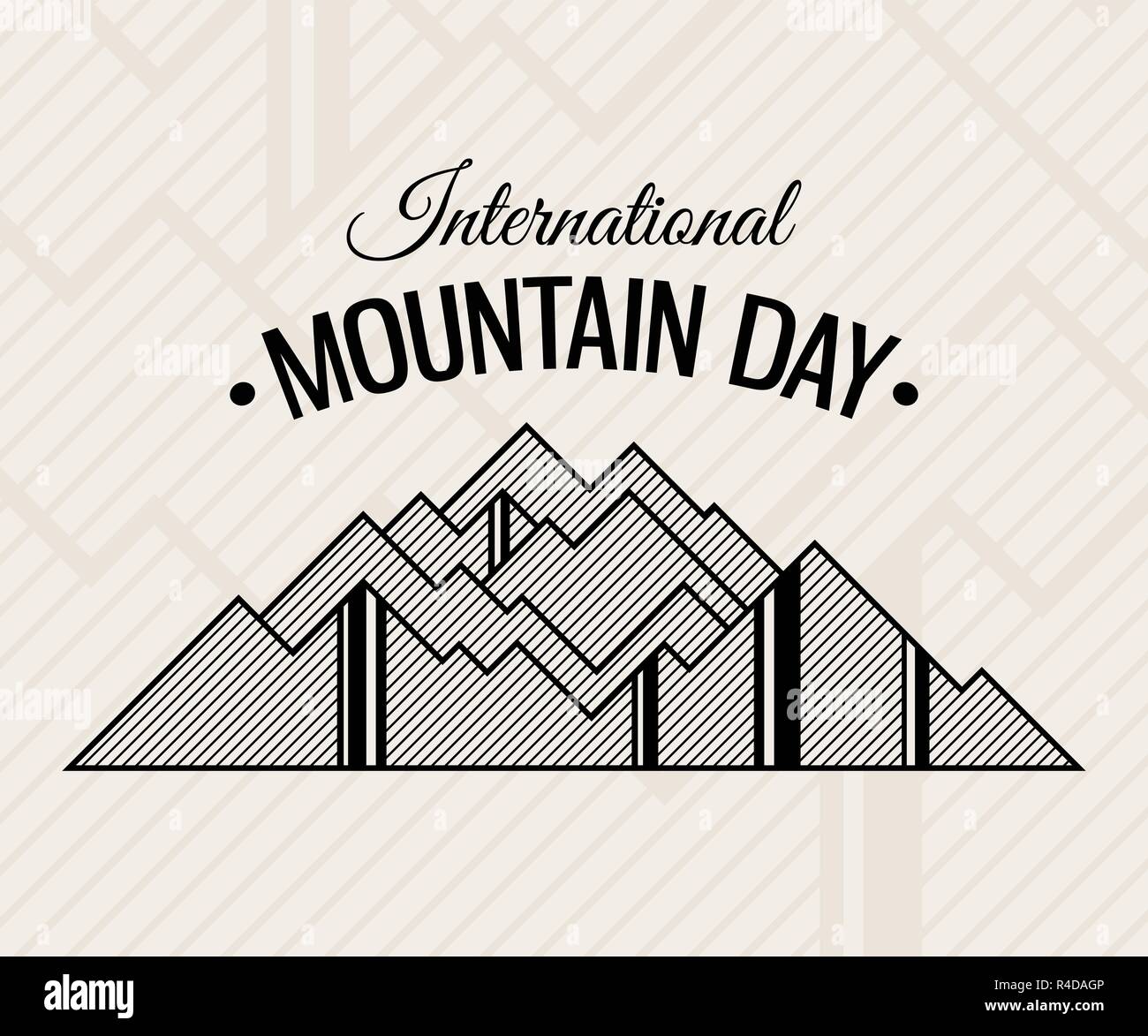 International Mountain Day vector illustration. Mountains in abstract ...
