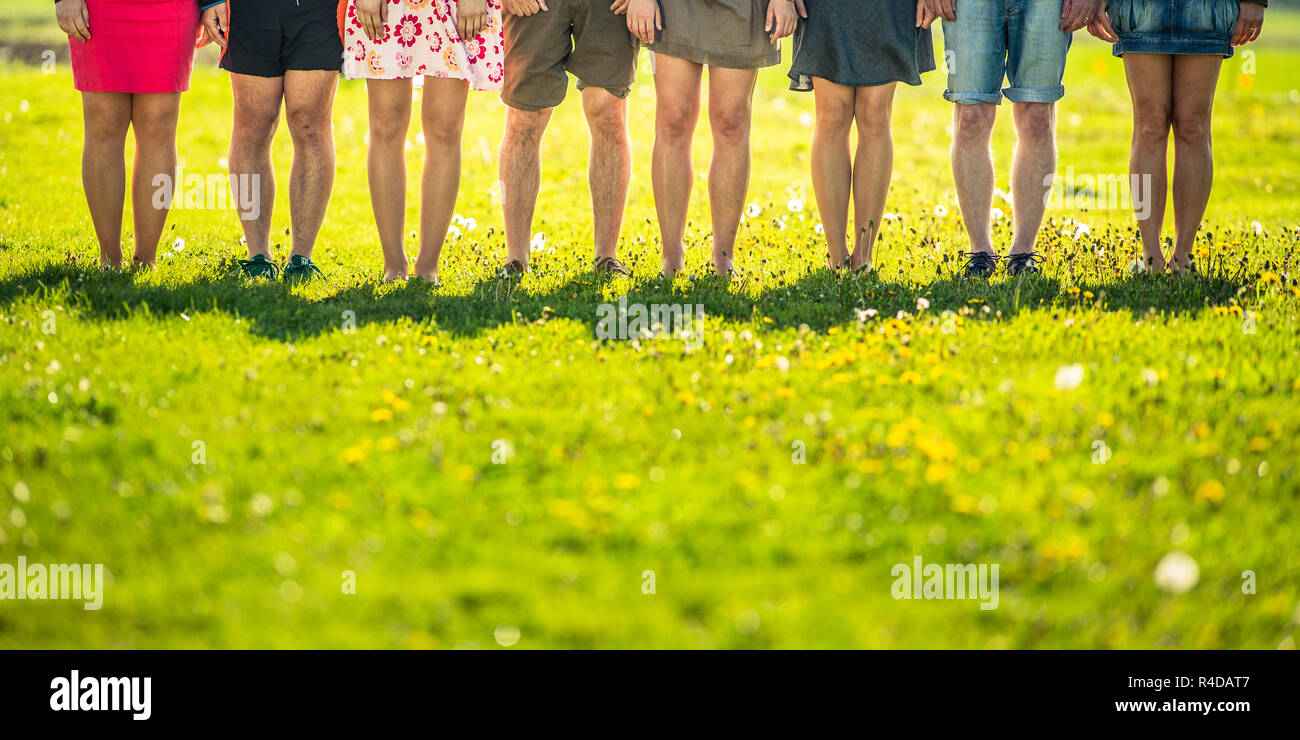 Legs of a group of people Stock Photo - Alamy