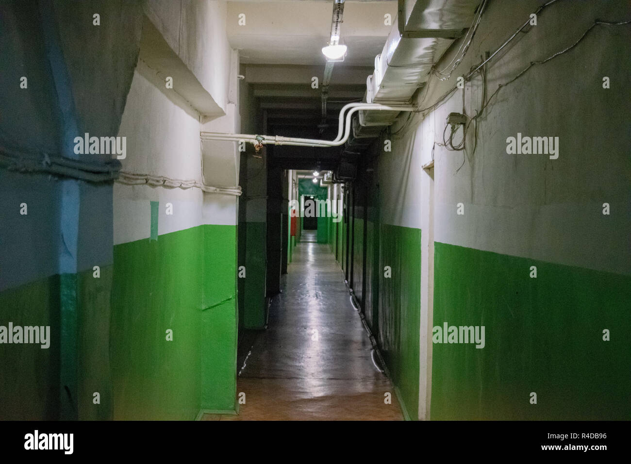 The old underground room of the Soviet plant Stock Photo - Alamy