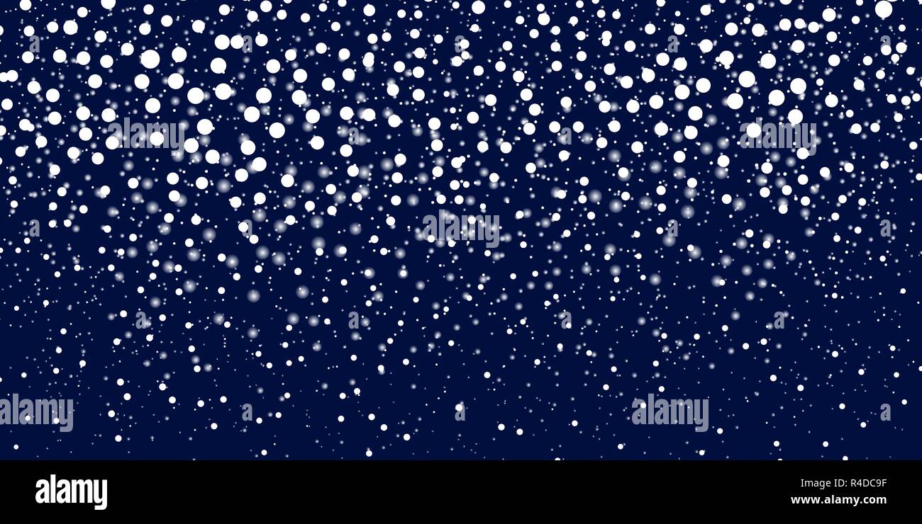 Snow background. Vector illustration with falling snowflakes. Winter ...