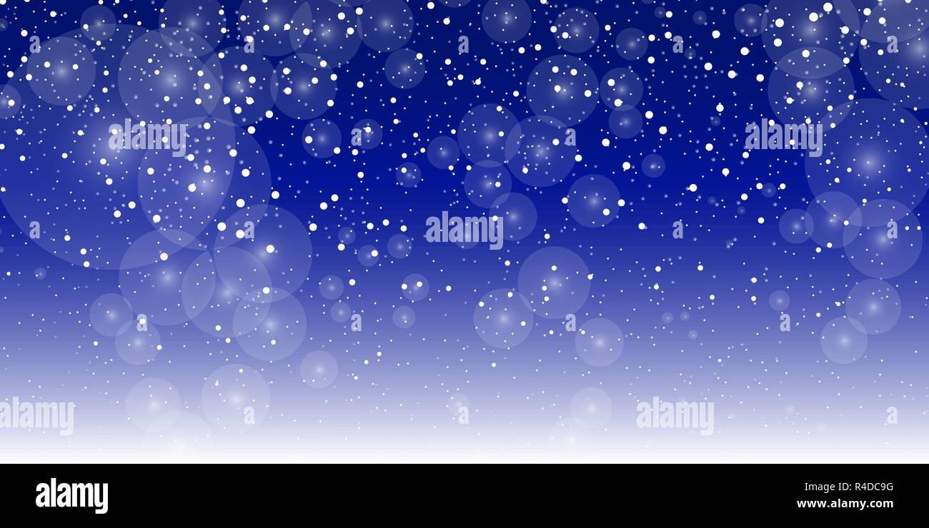 Snow background. Vector illustration with falling snowflakes. Winter ...