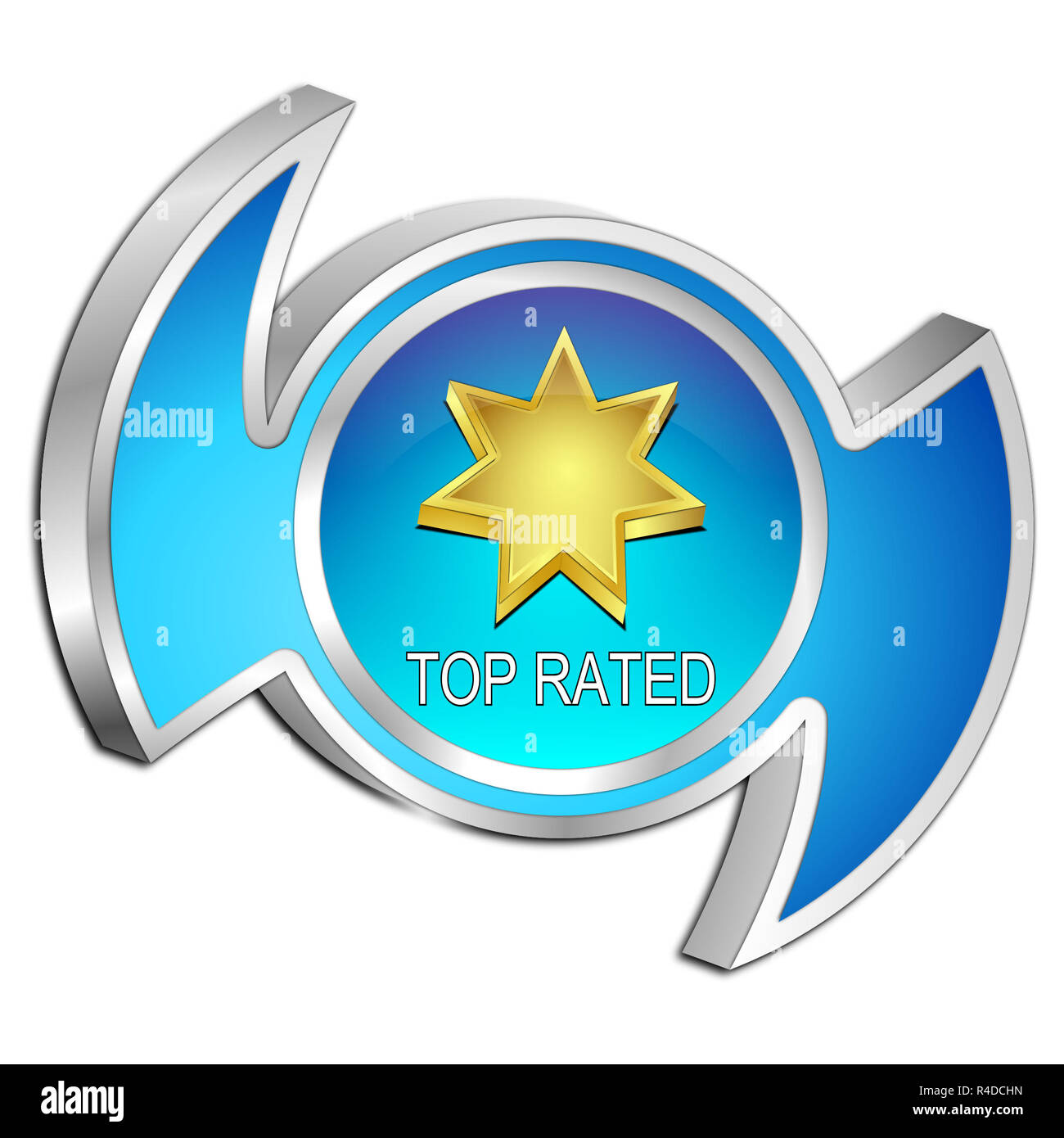 Rop Rated Button - 3D illustration Stock Photo - Alamy