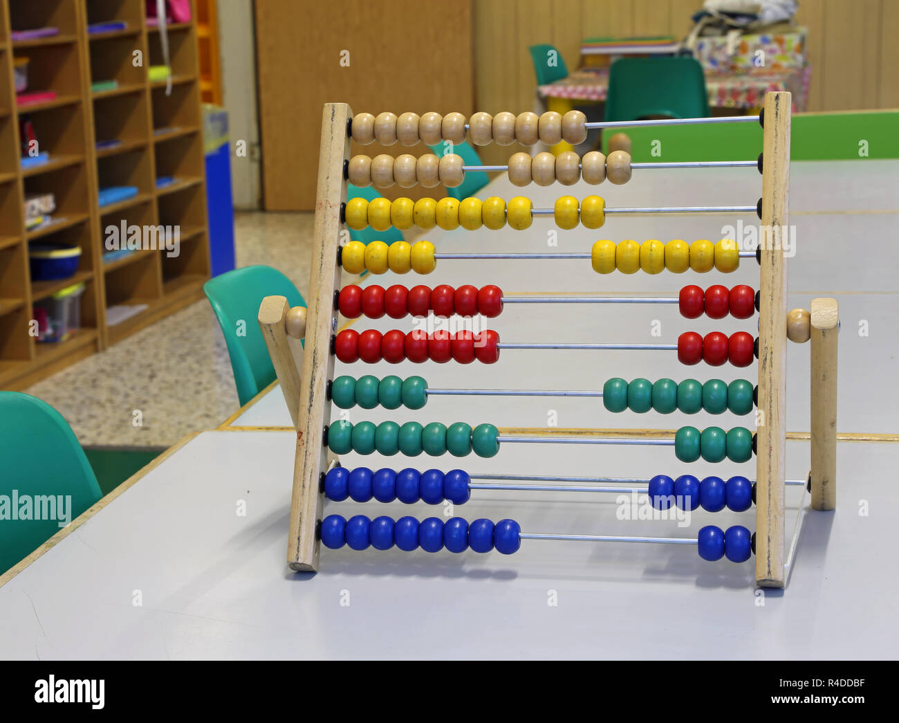 wooden abacus for teaching to count to elementary school children in ...