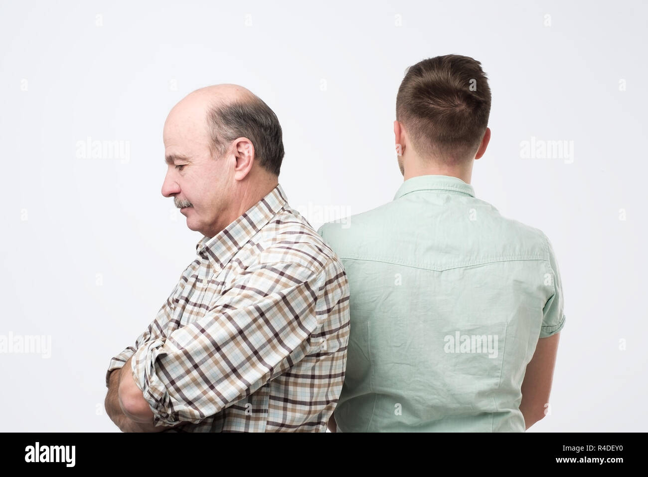 Senior father son disagree hi-res stock photography and images - Alamy
