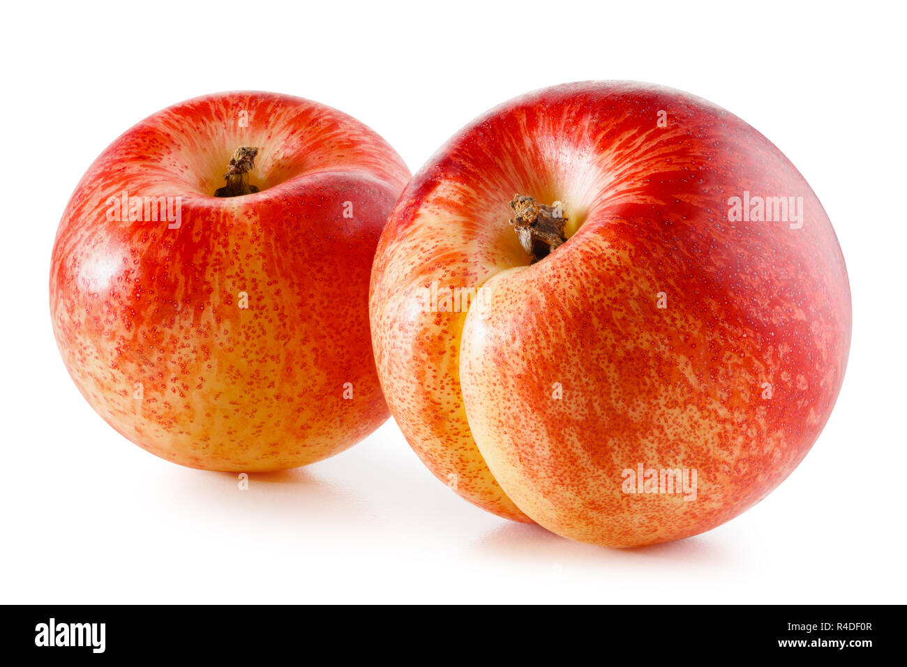 Nectarines isolated on white background Stock Photo - Alamy