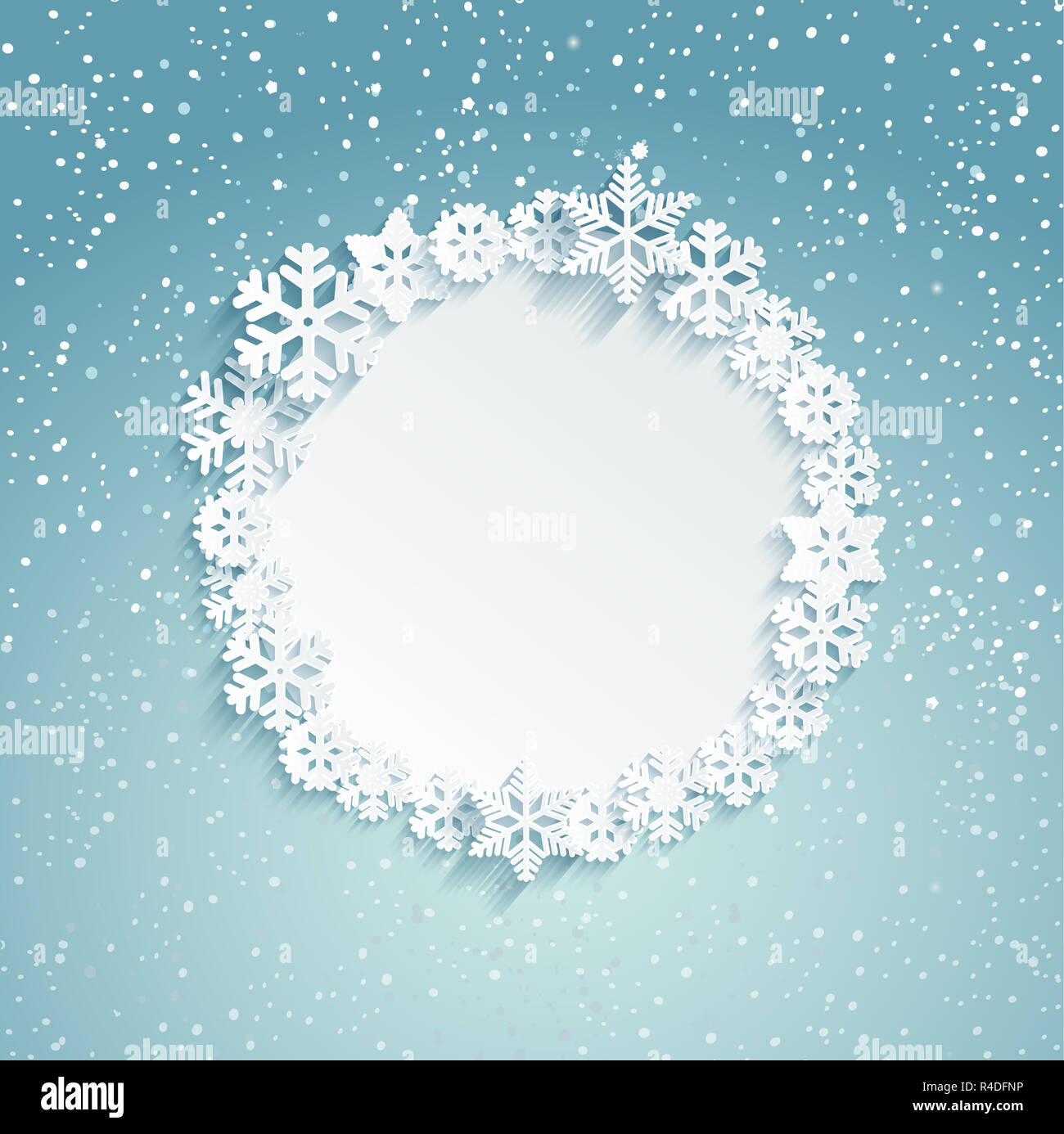 Circular Christmas frame Stock Photo - Alamy