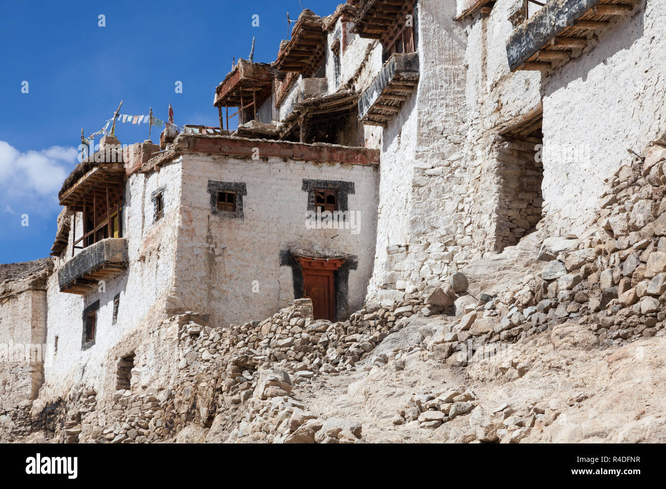 Buildings of Chemrey Gompa in Ladakh, Jammu and Kashmir, India Stock ...