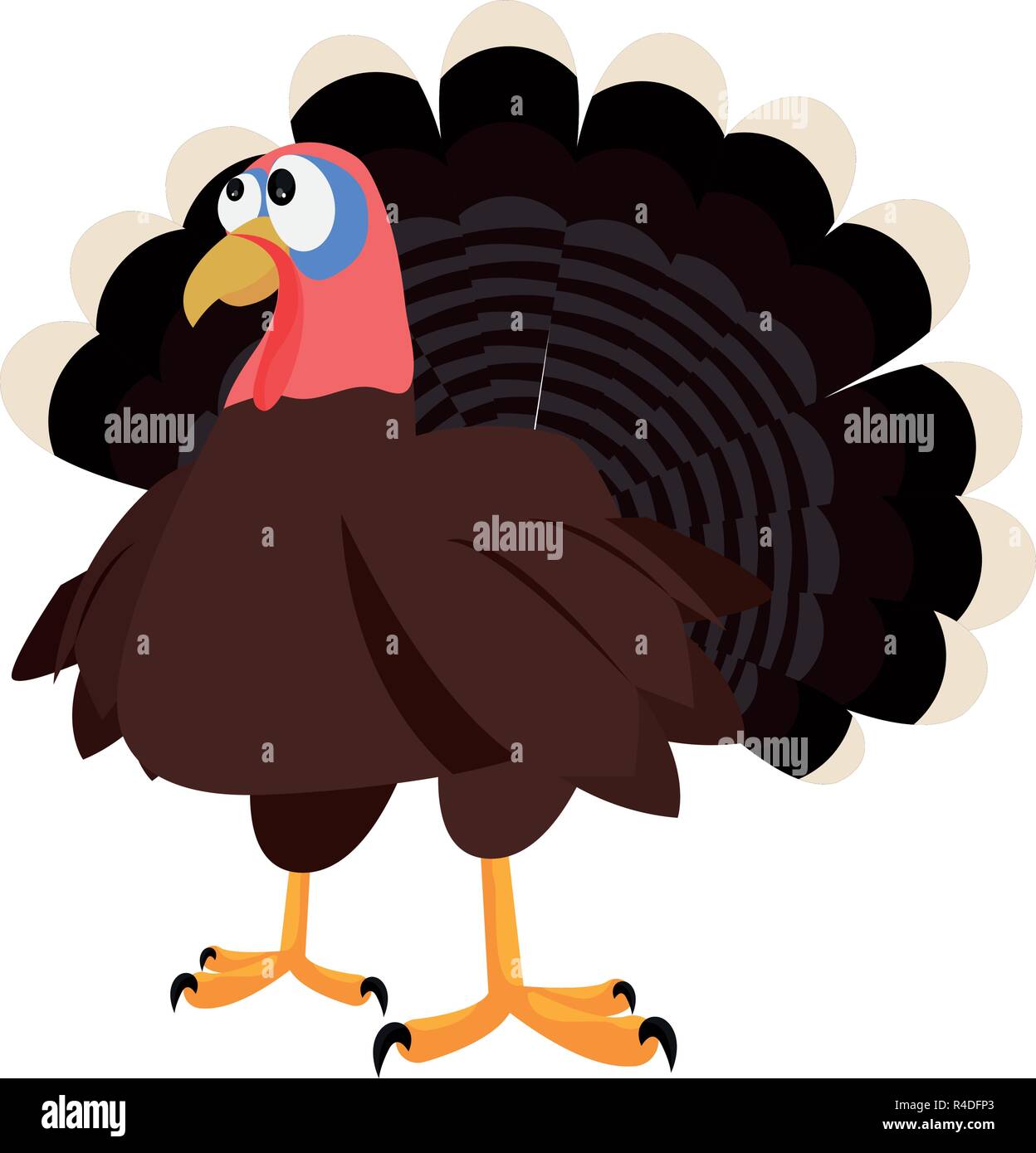 cute turkey animal background thanksgiving vector illustration Stock ...