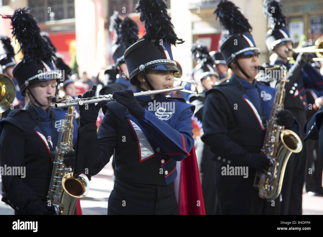 Seaman High School Marching Band from Topeka Kansas marches and ...