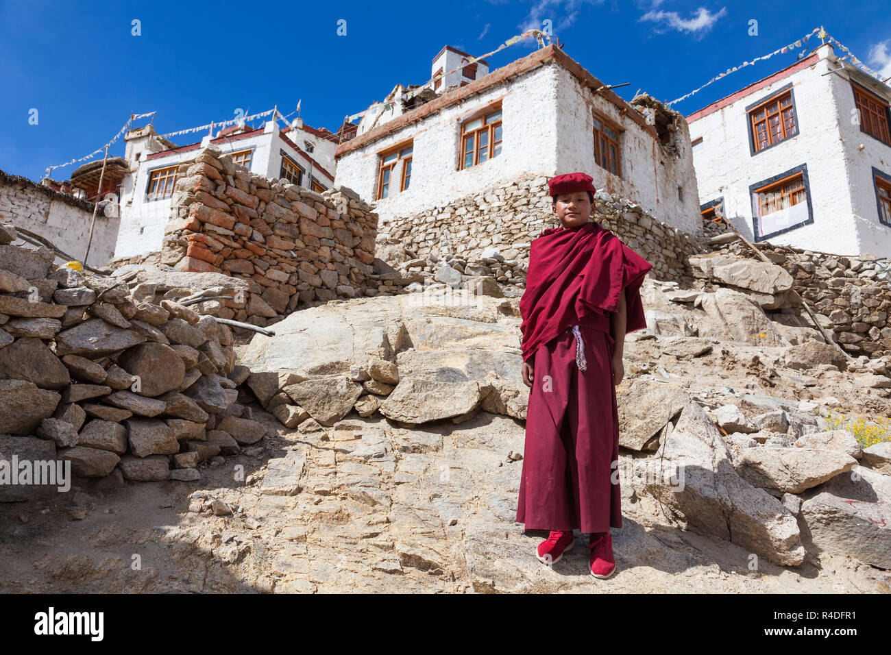 Buddhist monk in india hi-res stock photography and images - Alamy