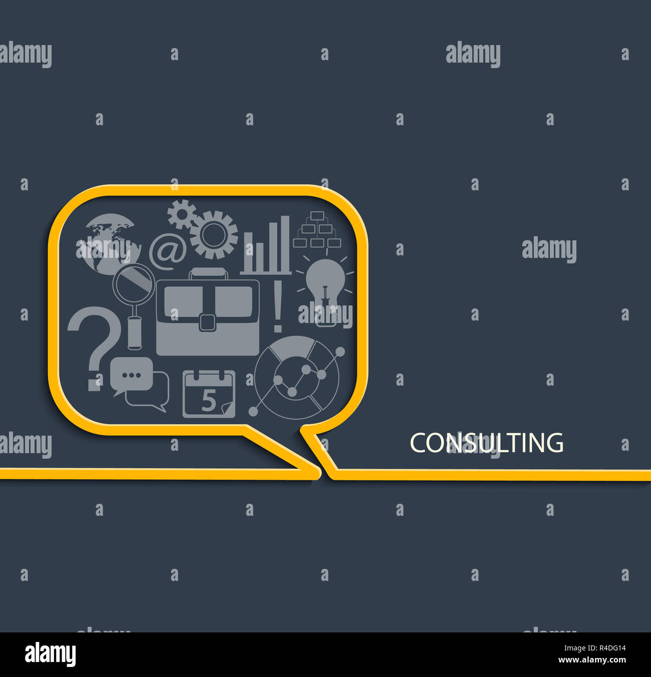 Set of consulting icon Stock Photo - Alamy