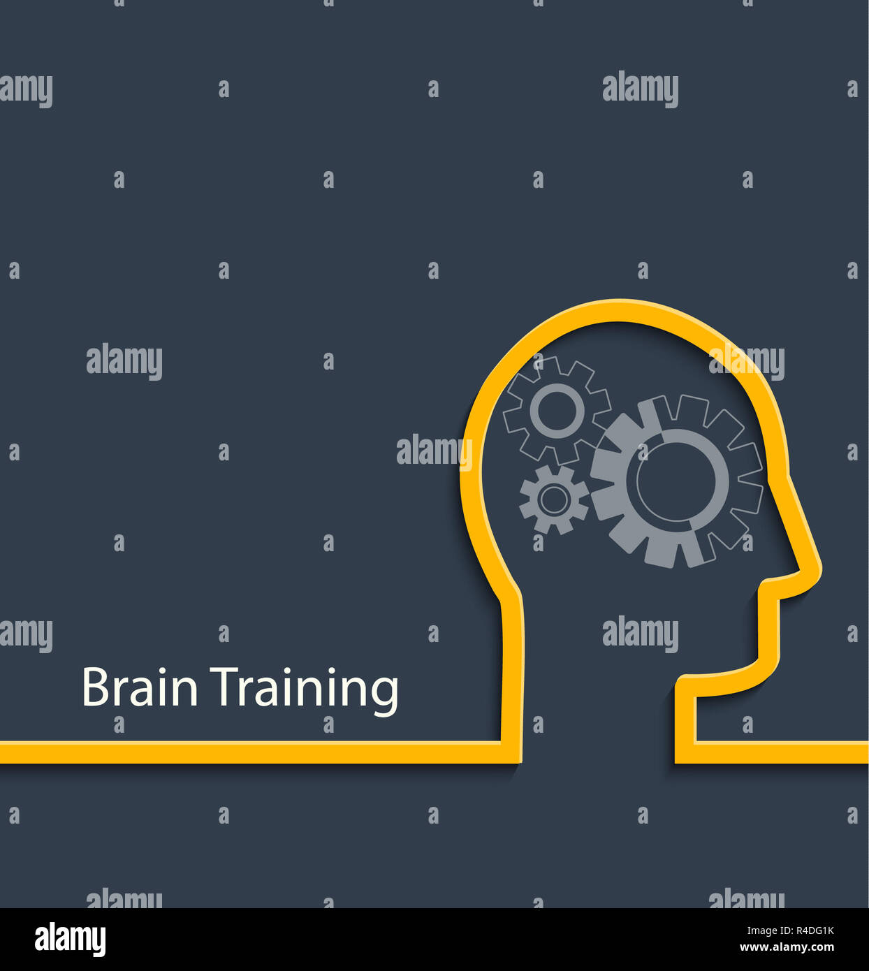 Brain training, vector Stock Photo - Alamy