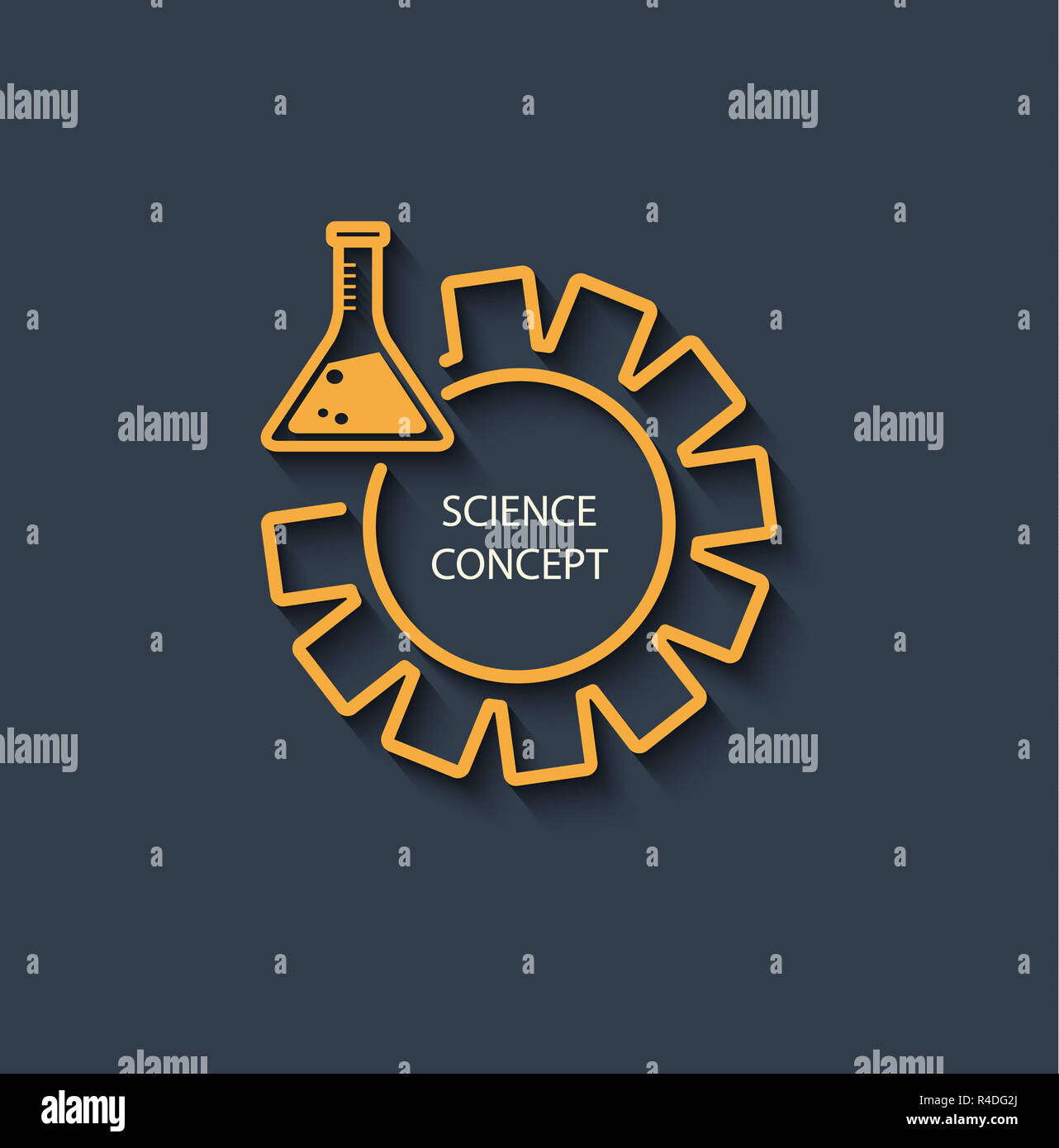 Icon for a science concept Stock Photo - Alamy