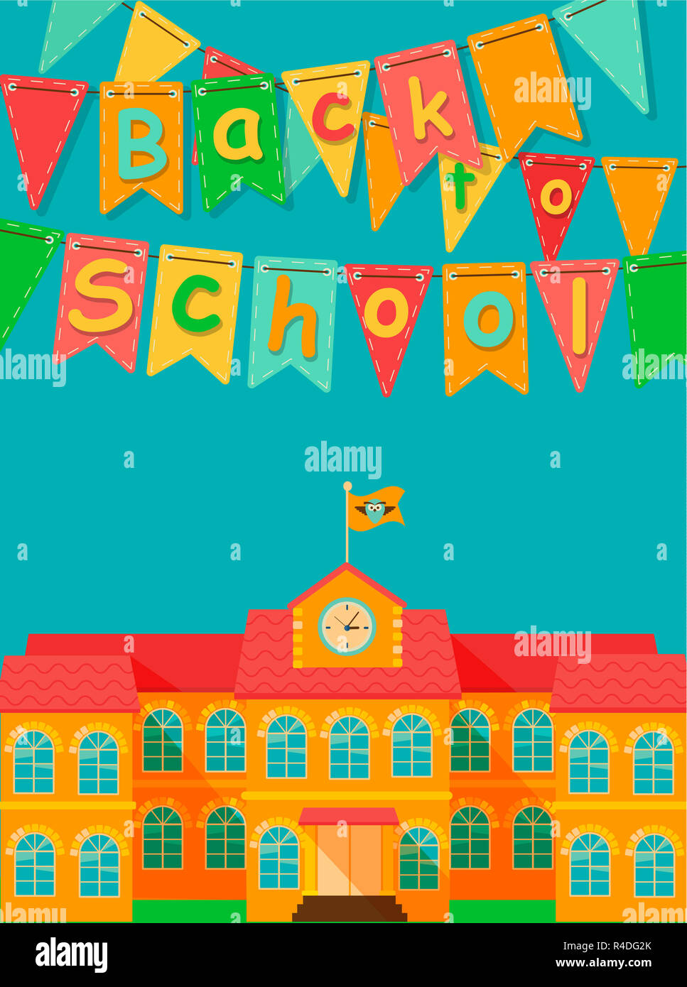 Back to school with building Stock Photo - Alamy