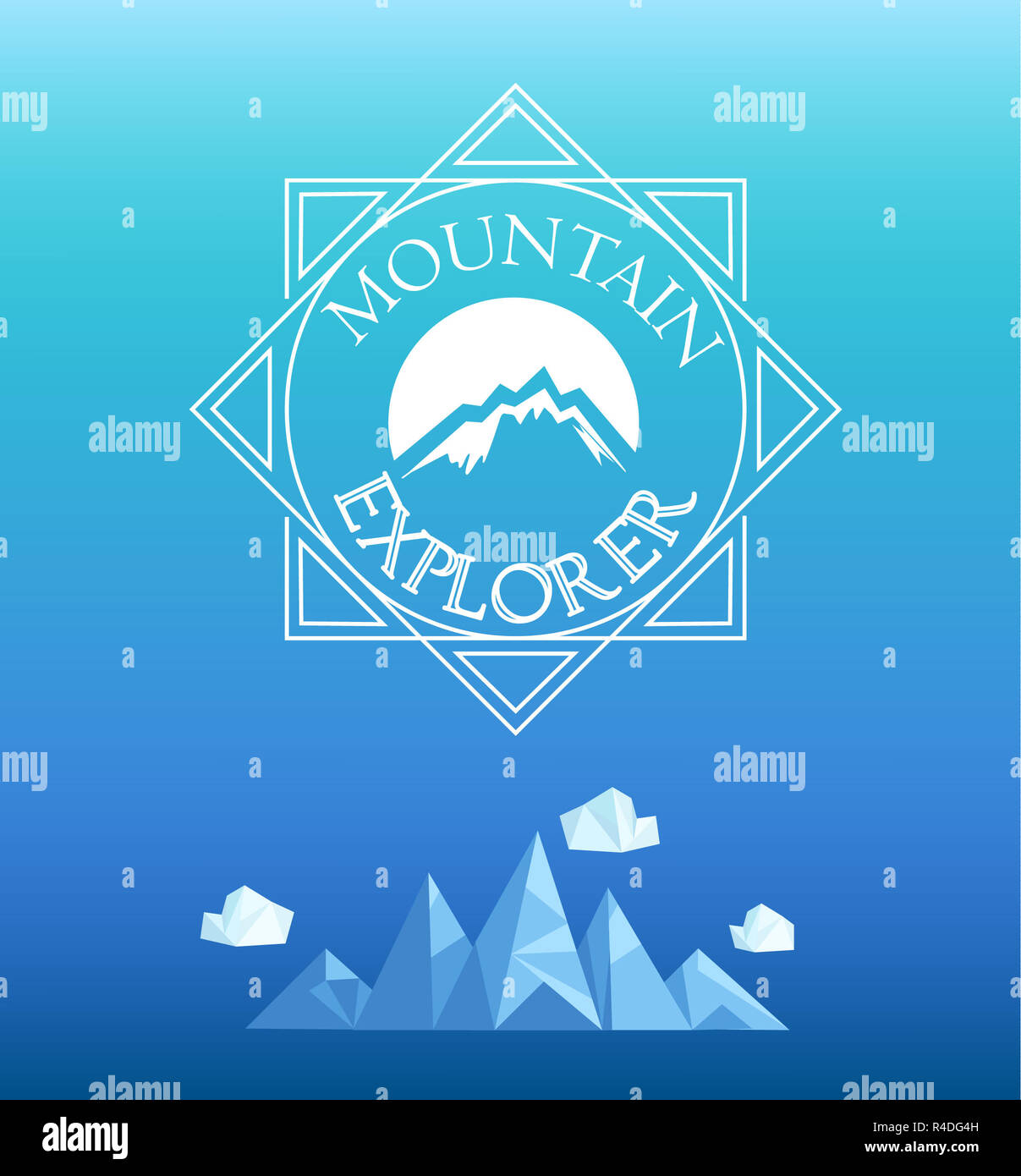 Mountain emblem. Vector Stock Photo - Alamy