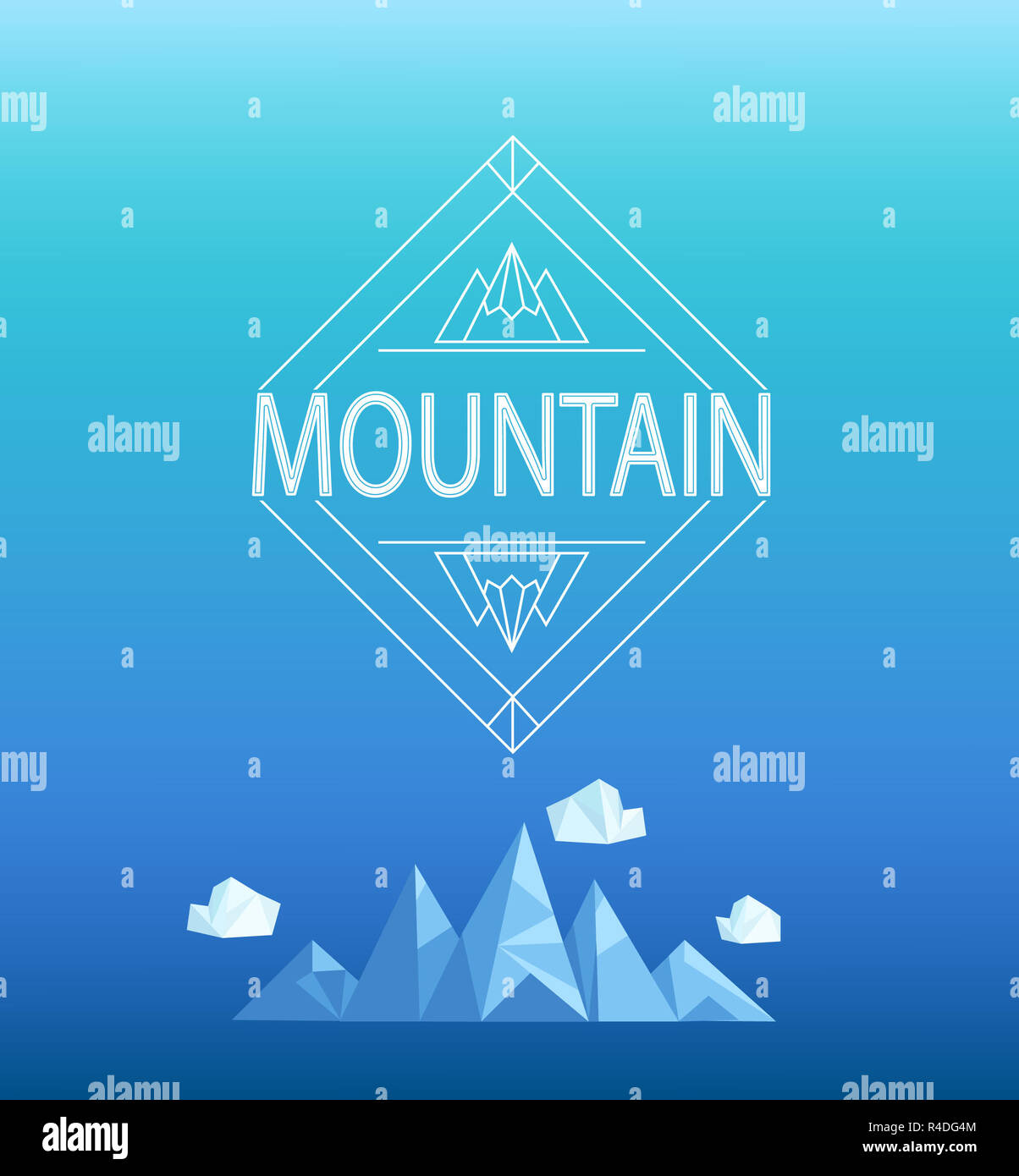 Mountain emblem, vector Stock Photo - Alamy
