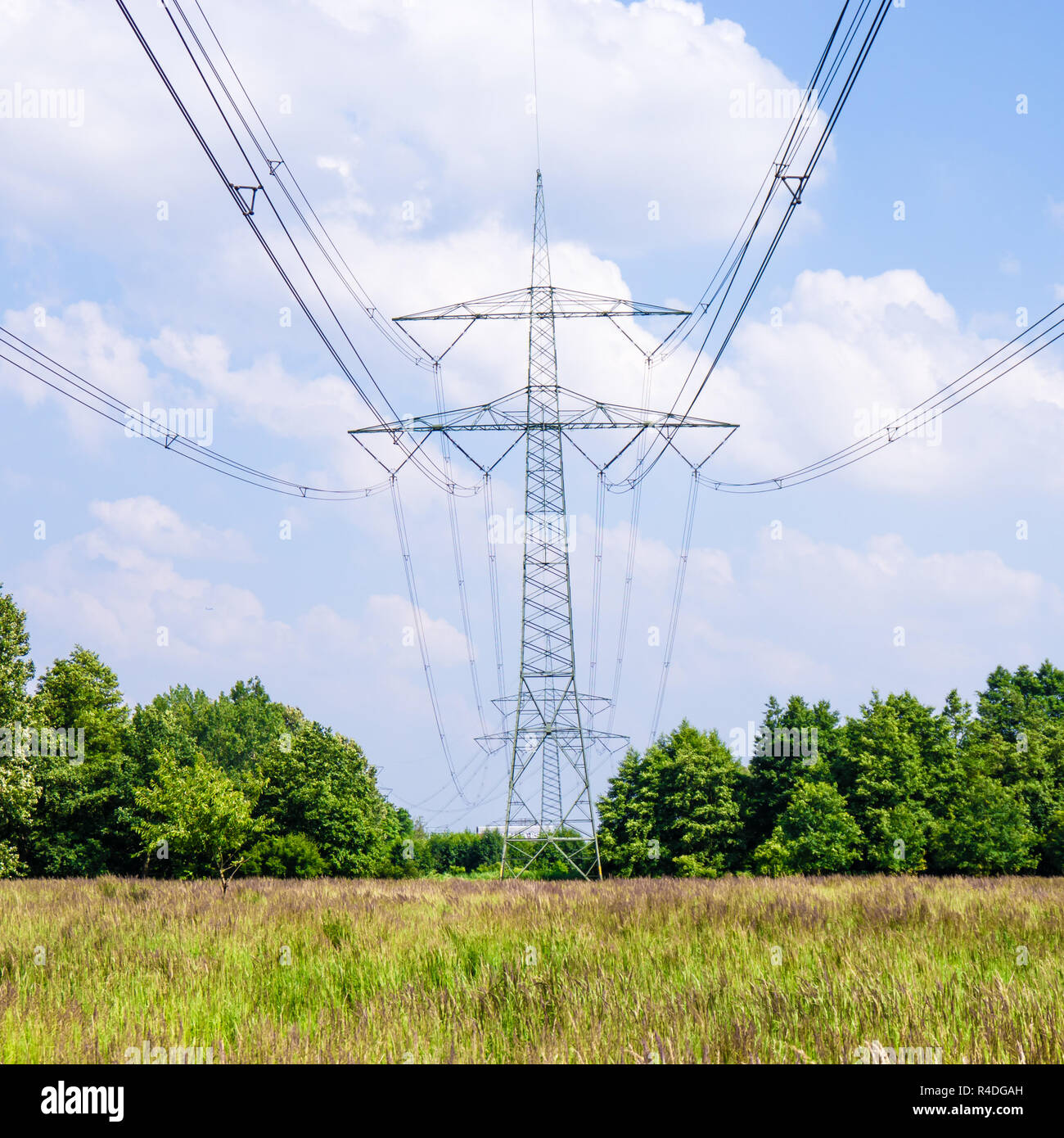 electrical tower in landscape Stock Photo - Alamy