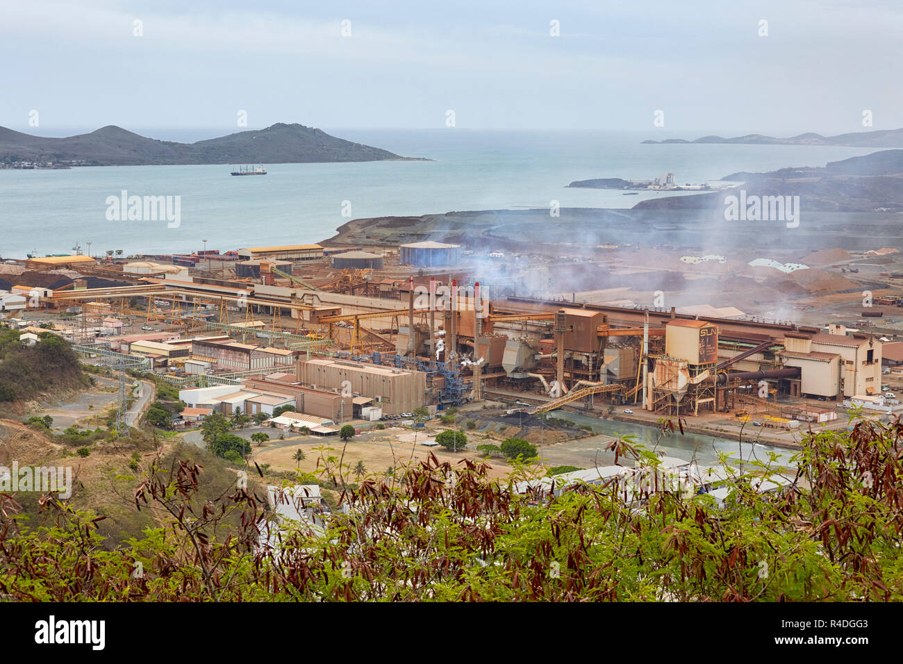 SLN Societe Le Nickel, Nickel mine in Noumea, New Caledonia Stock Photo ...