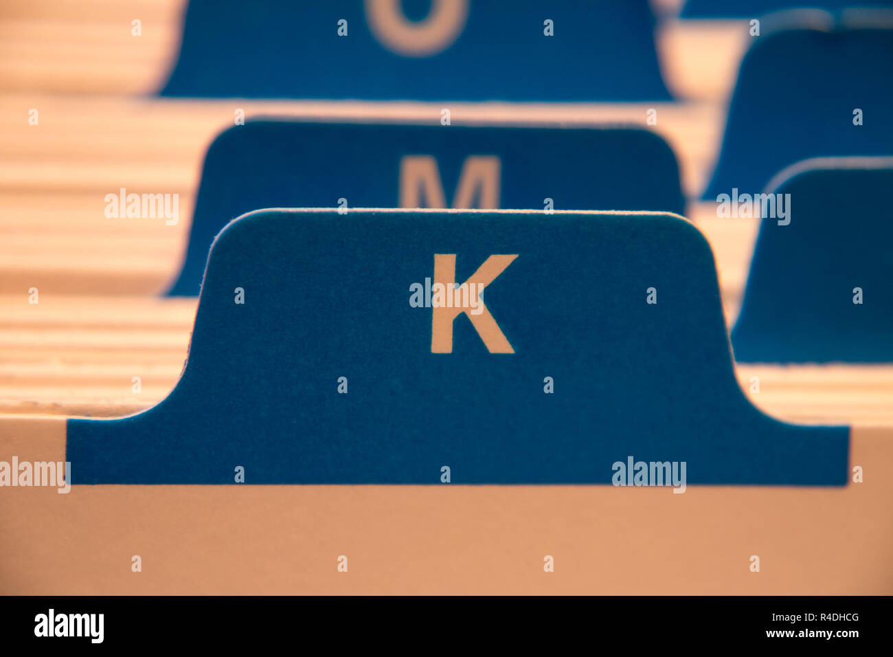 file folder with letter k Stock Photo - Alamy