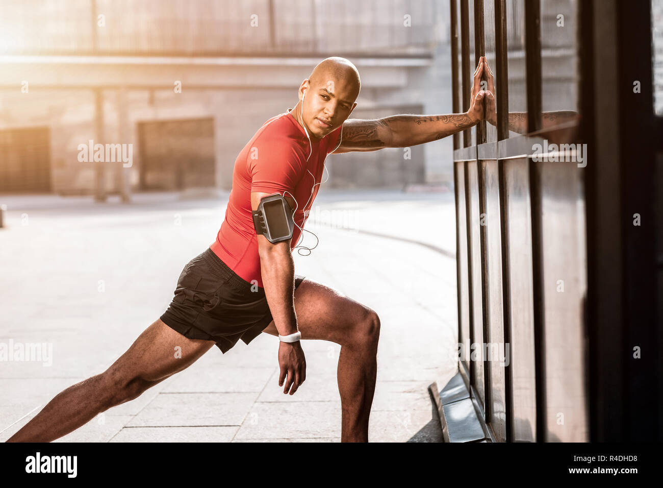 Positive good looking young man working out Stock Photo - Alamy