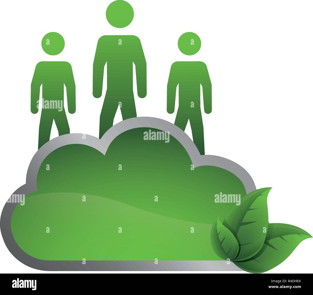 ecology teamwork silhouettes icon vector illustration design Stock ...