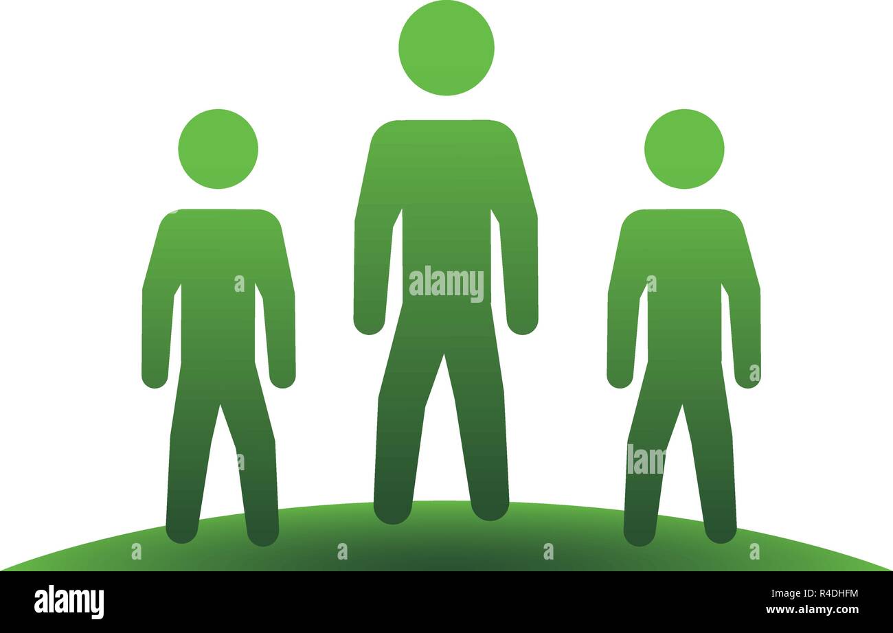 ecology teamwork silhouettes icon vector illustration design Stock ...