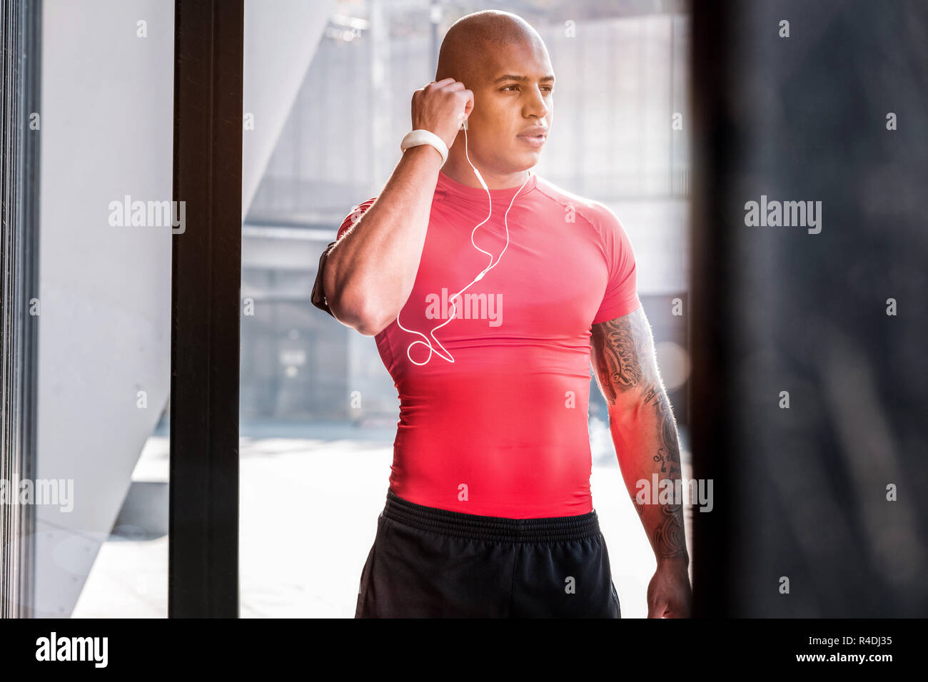 Man built chest tattoo hi-res stock photography and images - Alamy