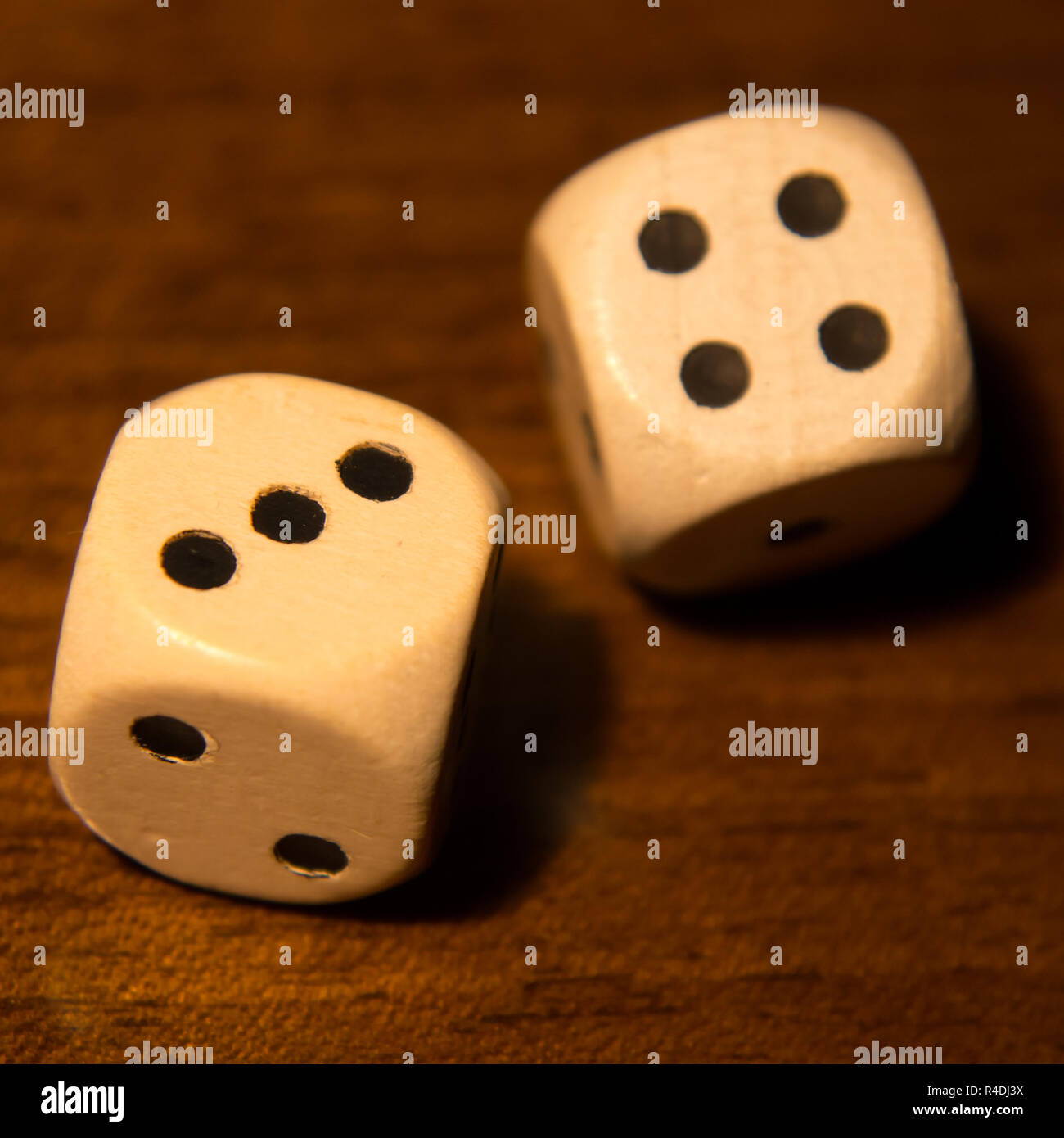 dice with number 3 and 4 Stock Photo - Alamy