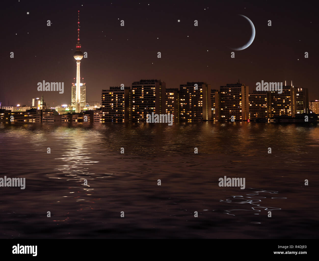 berlin and starry sky Stock Photo - Alamy