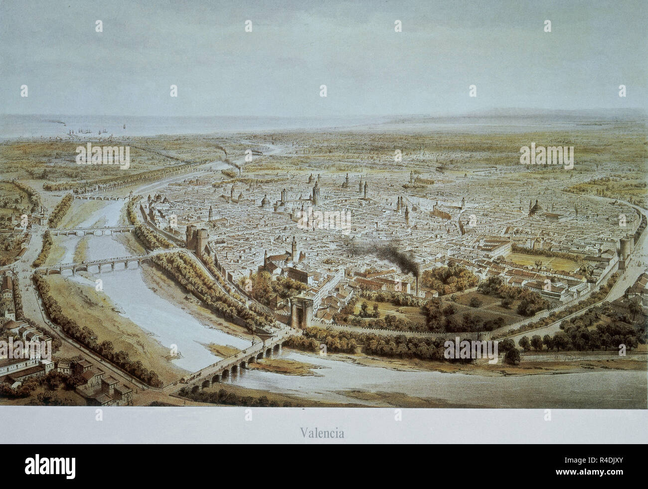 VALENCIA - GRABADO SIGLO XIX. Author: GUESDON, ALFRED. Location ...