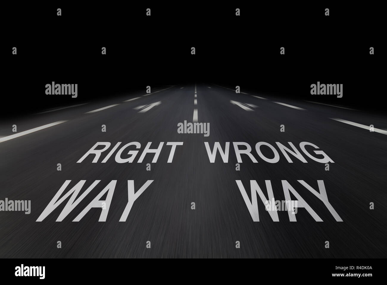 Right wrong way hi-res stock photography and images - Alamy