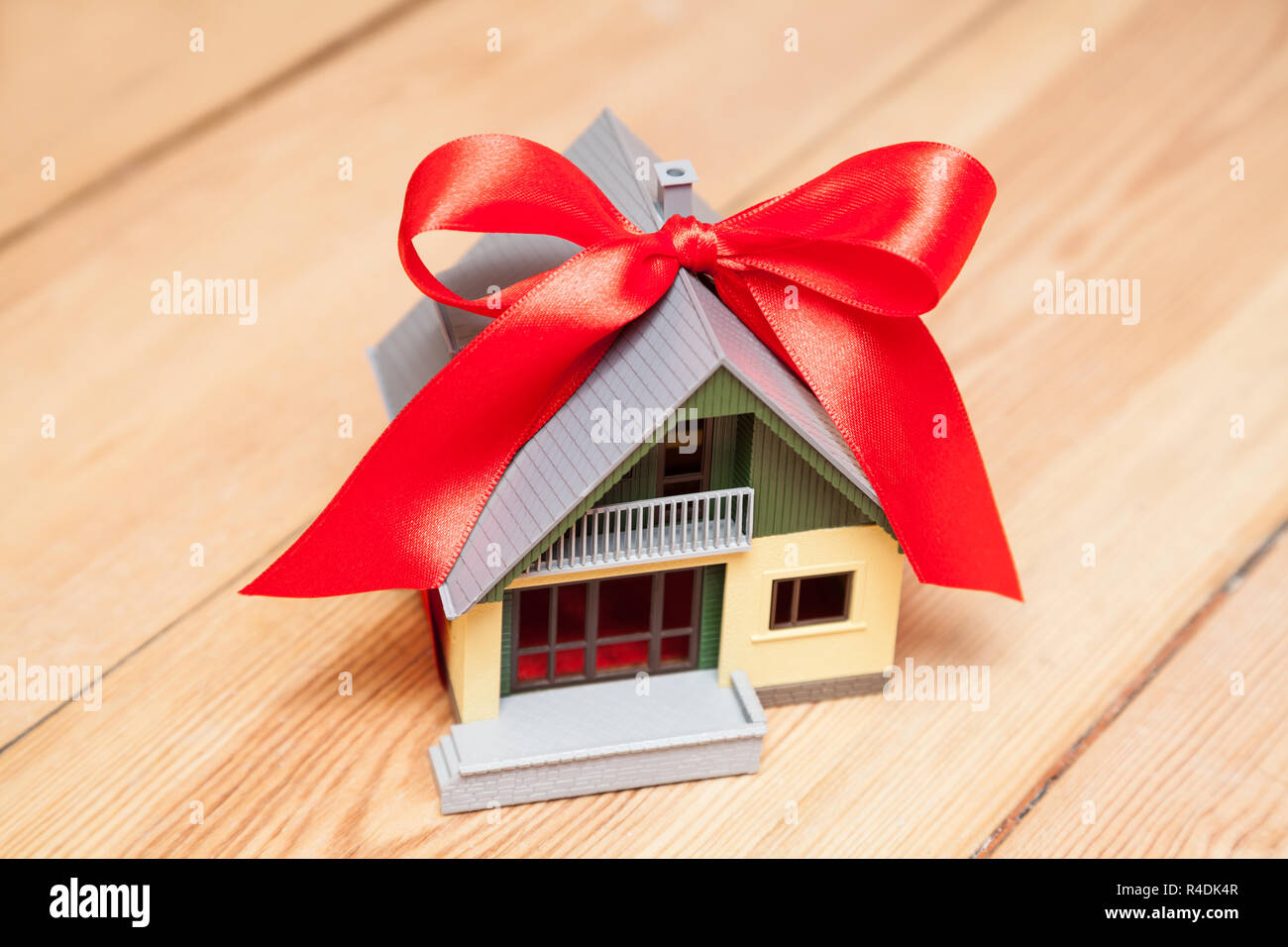 house with red ribbon Stock Photo - Alamy