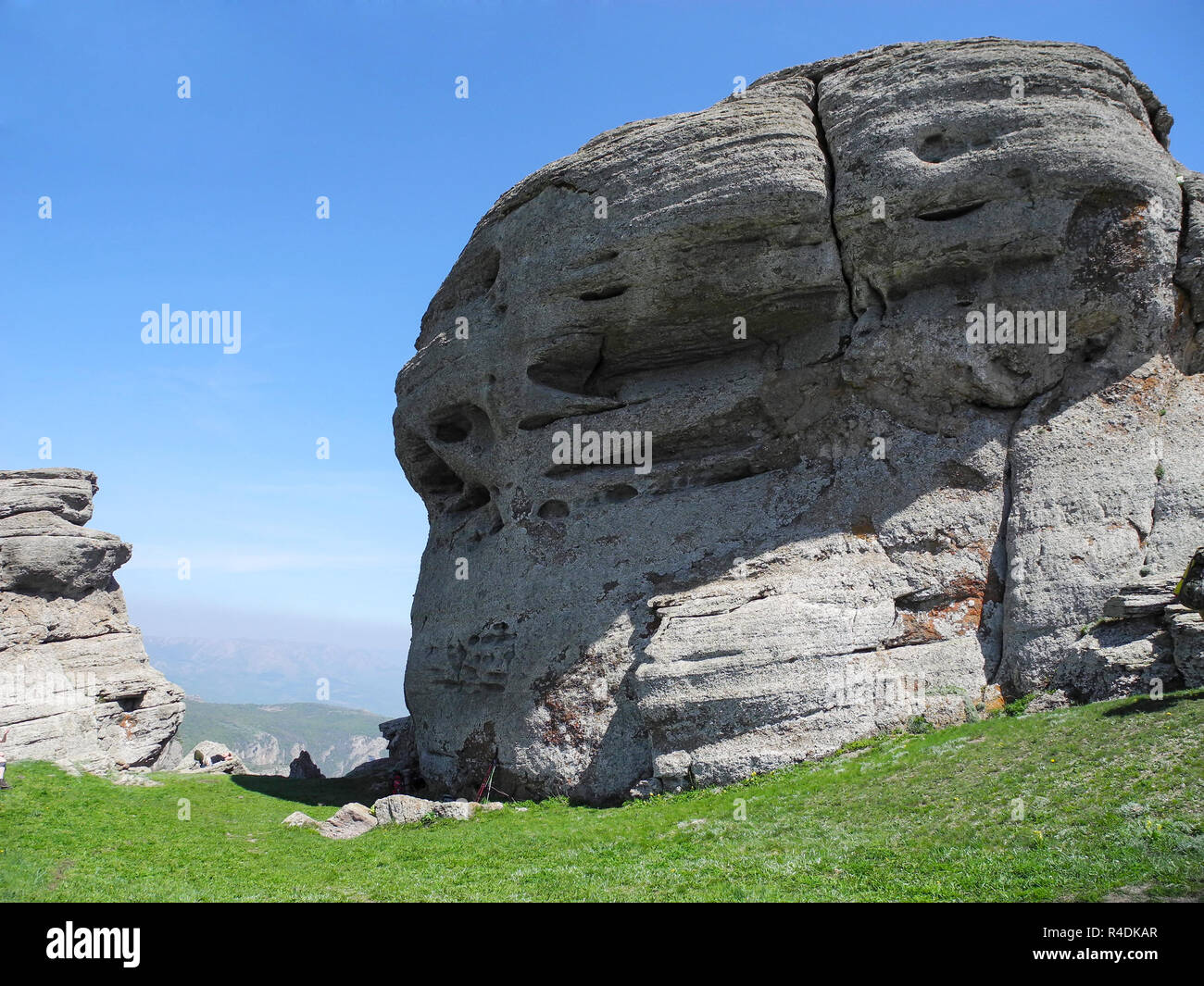 Mountain landscape with rounded rocks. Crimean mountains Stock Photo ...