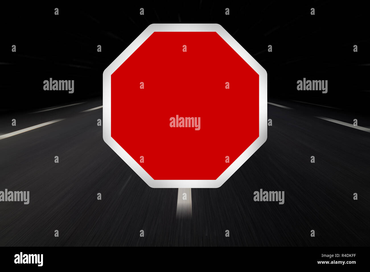 traffic sign octagon Stock Photo - Alamy