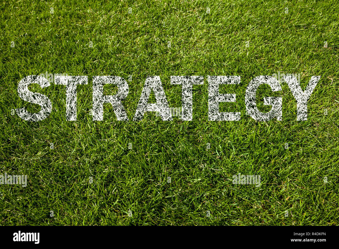 strategy text on meadow Stock Photo - Alamy